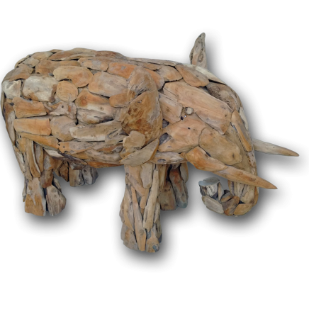 Contemporary Teak Root Animal Sculptures Teak Root Elephant Sculpture ...