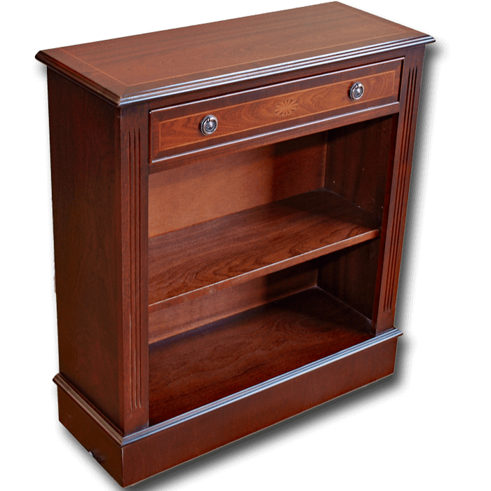 Marshbeck Georgian Marquetry Open Bookcase | Marshbeck