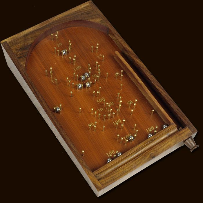 Marshbeck Classic Rosewood Table Top Bagatelle Game | Marshbeck